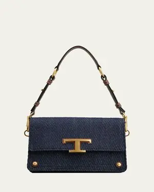 TOD'S Tod's Mini Flap Shoulder Bag - Blu Marrone Scuro