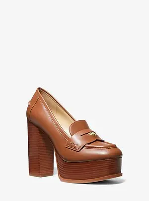 Michael Kors Eden Leather Platform Loafer