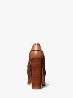 Michael Kors Eden Leather Platform Loafer