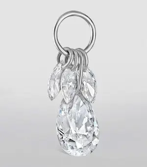 MARIA TASH Floating Pear Diamond Plume Charm