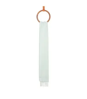 Loewe Bicolour Anagram Scarf Blue