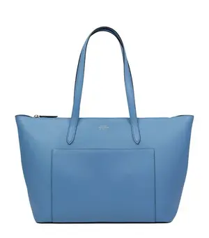 Smythson Panama East West Tote Bag With Zip