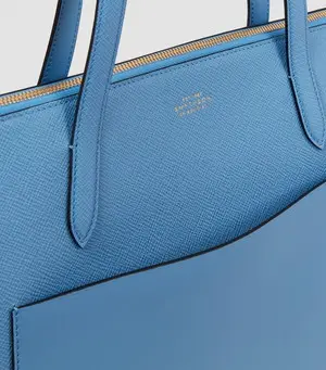 Smythson Panama East West Tote Bag With Zip