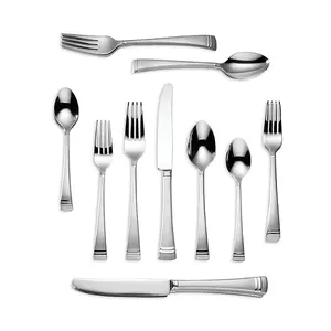 LENOX Federal Platinum Frosted 20 Piece Flatware Set - Stainless