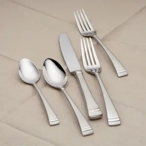 LENOX Federal Platinum Frosted 20 Piece Flatware Set