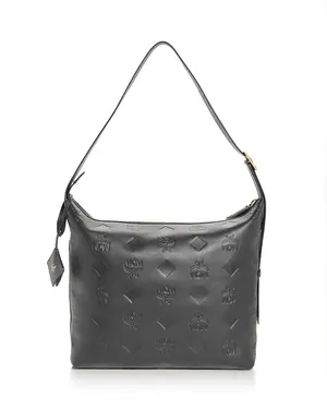 Mcm Aren Maxi Monogram Leather Shoulder Bag