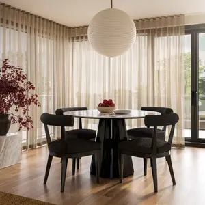 TOV FURNITURE Palla Performance Boucle Dining Chair - Black