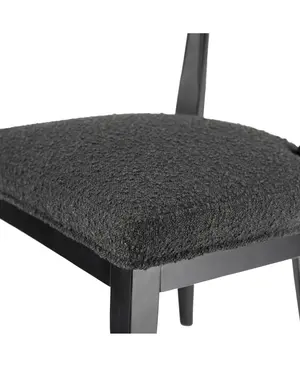 TOV FURNITURE Palla Performance Boucle Dining Chair - Black