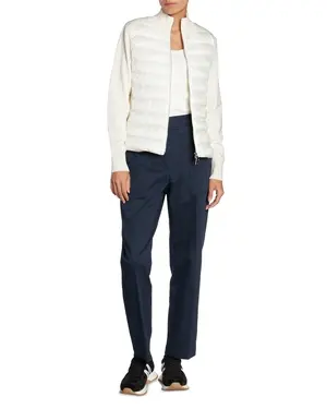Moncler Quilted Wool Puffer Cardigan - White