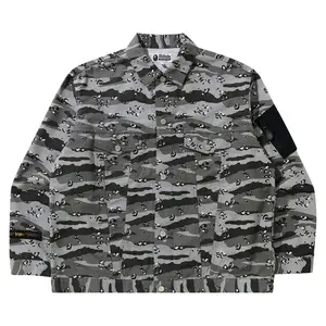 A BATHING APE Desert Camo Loose Fit Trucker Jacket - Black