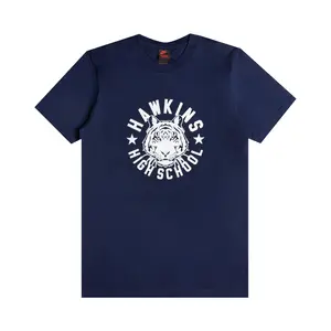 Nike X Stranger Things Hawkins High Tee 'college Navy/sail - Blue
