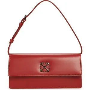 Off-White Off-White Jitney 1.0 Leather Shoulder Bag Brick Red