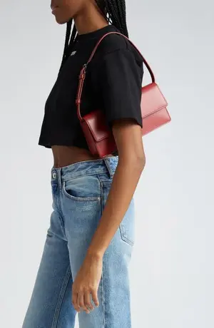 Off-White Jitney 1.0 Leather Shoulder Bag - Brick Red