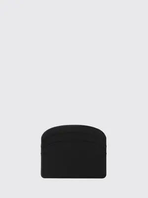 A.p.c. Calfskin Leather Card Holder - Black