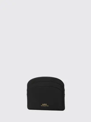 A.p.c. Calfskin Leather Card Holder - Black
