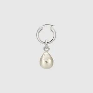 Gucci Hoop Earrings With Pearl Drops