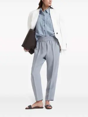 Brunello Cucinelli High-waist Straight-leg Trousers