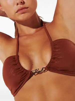 Karl Lagerfeld Signature Halterneck Bikini Top