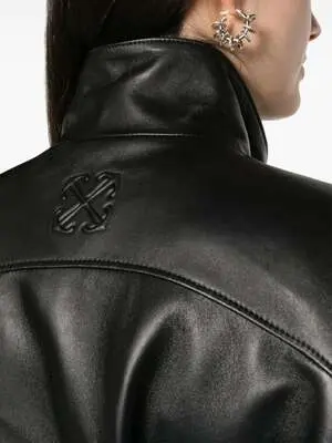 Off-White Co Cargo Belted Leather Jacket