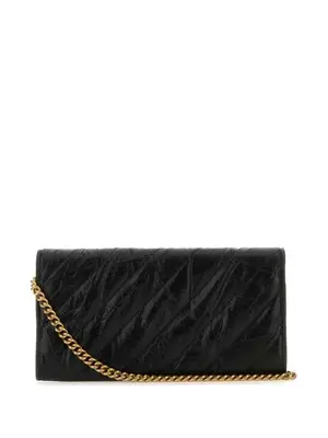 Balenciaga Logo-plaque Quilted Wallet