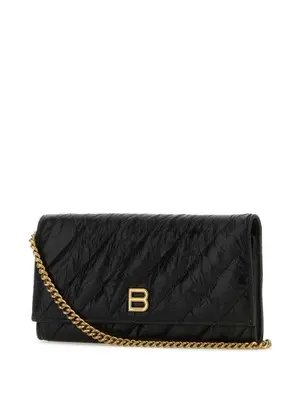Balenciaga Logo-plaque Quilted Wallet
