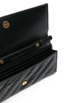 Balenciaga Logo-plaque Quilted Wallet