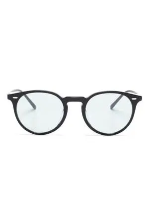 Oliver Spencer Round-frame Glasses - Black