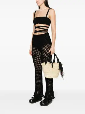 Alanui Small Icon Palm Leaf Tote Bag - Neutrals
