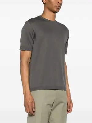 Herno Piqué-weave T-shirt - Grey