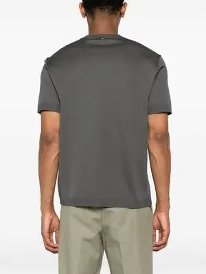Herno Piqué-weave T-shirt - Grey