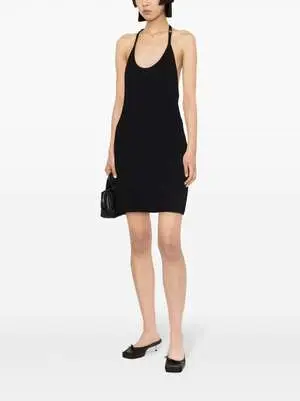 COURREGES Holistic Buckle 90's Logo-patch Minidress - Black