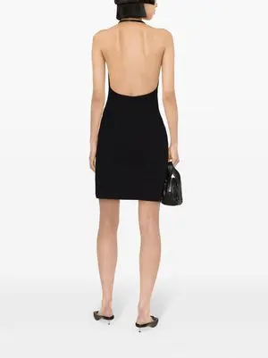 COURREGES Holistic Buckle 90's Logo-patch Minidress - Black