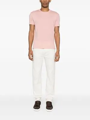 TOM FORD Logo-embroidered Mélange T-shirt - Pink