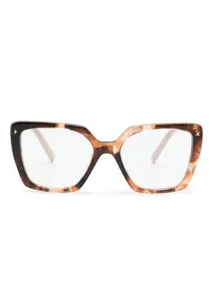Prada Square Frame Glasses - Pink