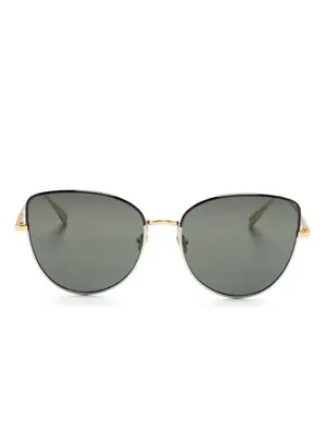 Linda Farrow Eloise Oversize-frame Sunglasses - Gold