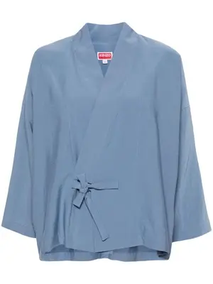 Kenzo Collarless Drop-shoulder Jacket