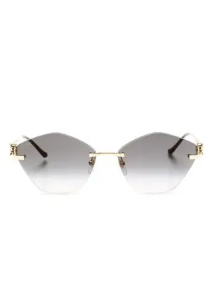Cartier Geometric-frame Sunglasses - Gold