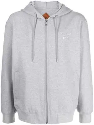 Mcm Logo-embroidered Zip-up Hoodie