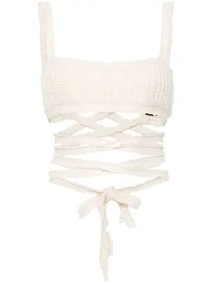 Alanui Alanui Lush Nature Cotton Top Neutrals