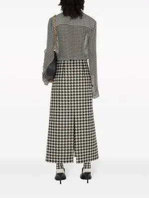 Burberry Houndstooth-print Silk Shirt