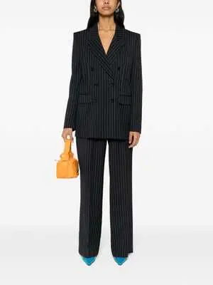 MSGM High-waisted Pinstripe Trousers