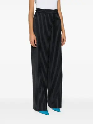 MSGM High-waisted Pinstripe Trousers