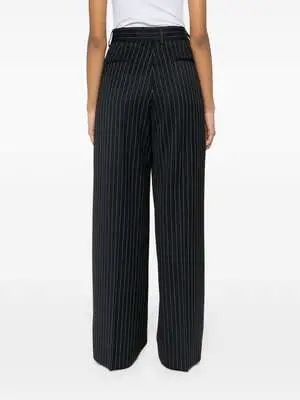 MSGM High-waisted Pinstripe Trousers