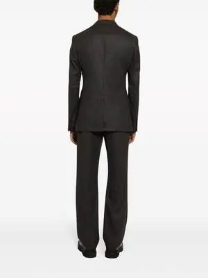 Dolce & Gabbana Straight-leg Wool Track Pants - Grey