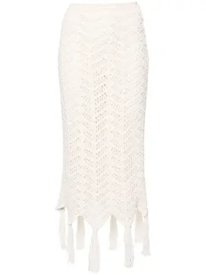Alanui Chevron-knit Maxi Skirt