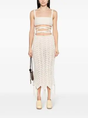 Alanui Chevron-knit Maxi Skirt