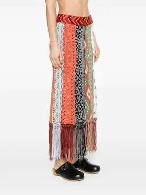 Alanui Mix-pattern Jacquard Skirt