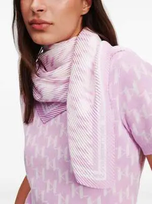 Karl Lagerfeld K/monogram Pleated Scarf