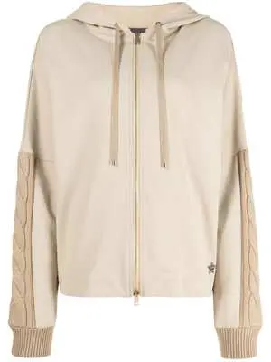 Lorena Antoniazzi Cable Knit-paneled Hoodie
