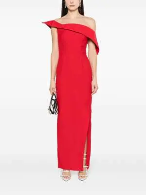 Roland Mouret Off-shoulder Gown - Red
